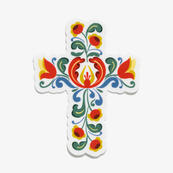 Norwegian Cross Sticker by Cindy Lindgren – Vesterheim Museum Store